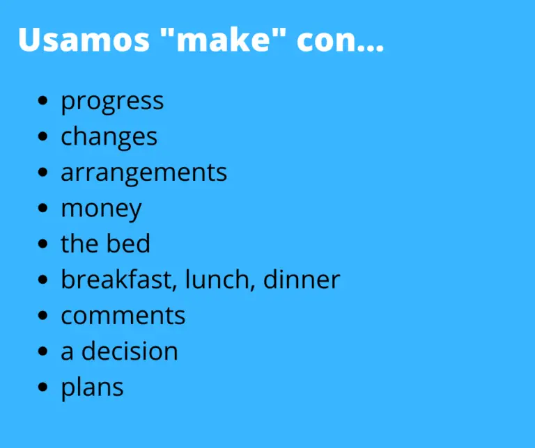 Make En Pasado Perfecto – Conjugaison Make En Anglais – CLIDM